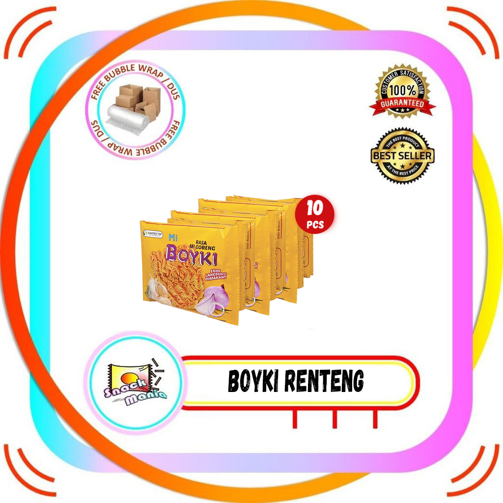 Jual Mi BOYKI Mie Goreng Kremes 16 gr x 10 Sachet RENTENG | Shopee ...