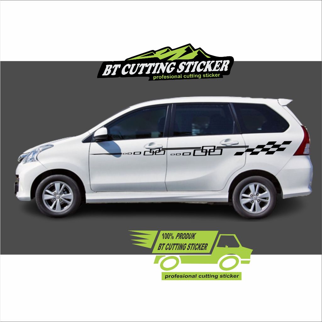 Jual stiker mobil sticker mobil toyota avanza striping body samping ...