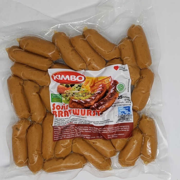 Jual Kimbo sosis bratwurst beef cocktail 450gr Isi 25pcs / sosis mini ...
