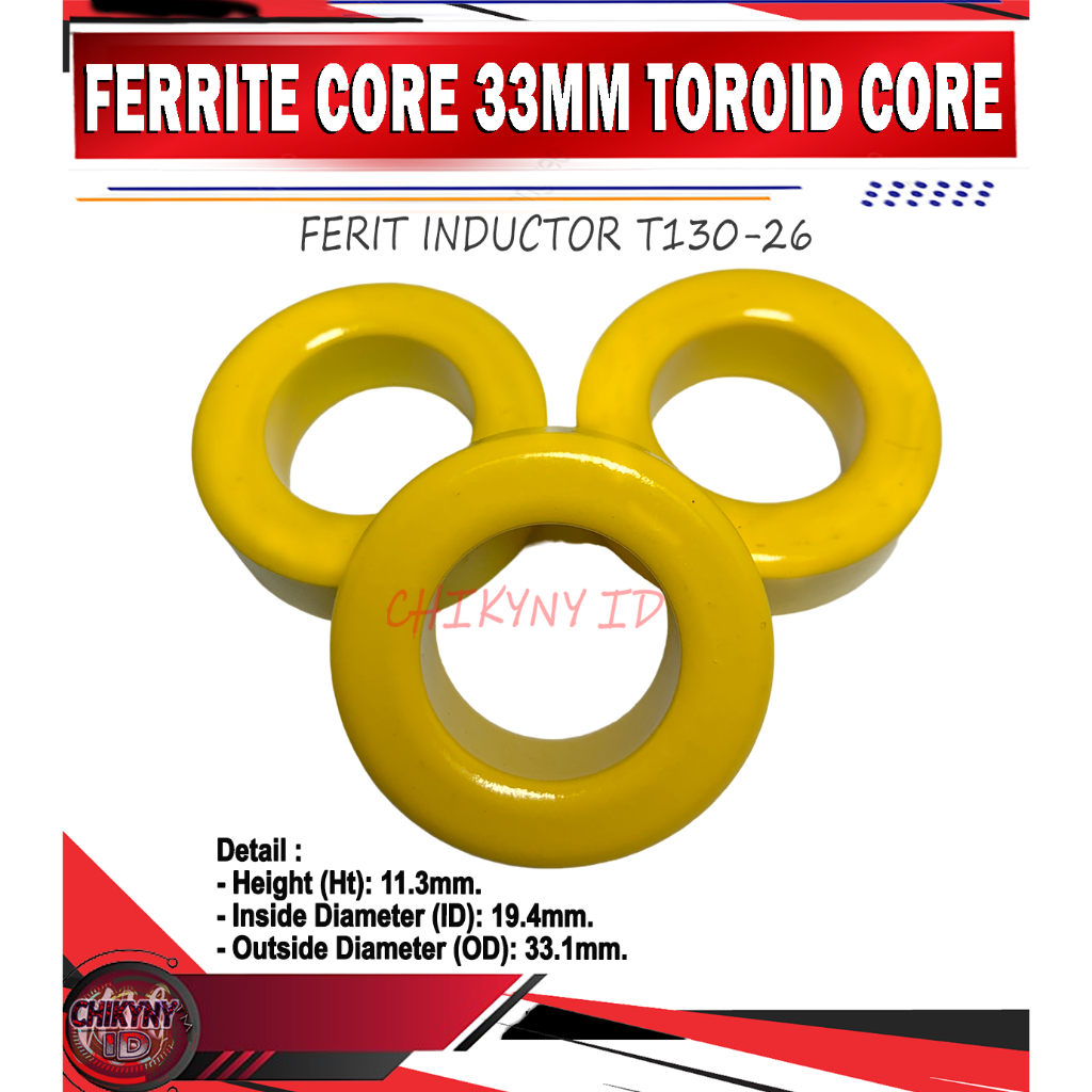 Jual FERRITE CORE TOROID CORE 33MM FERIT INDUCTOR T130-26 | Shopee Indonesia