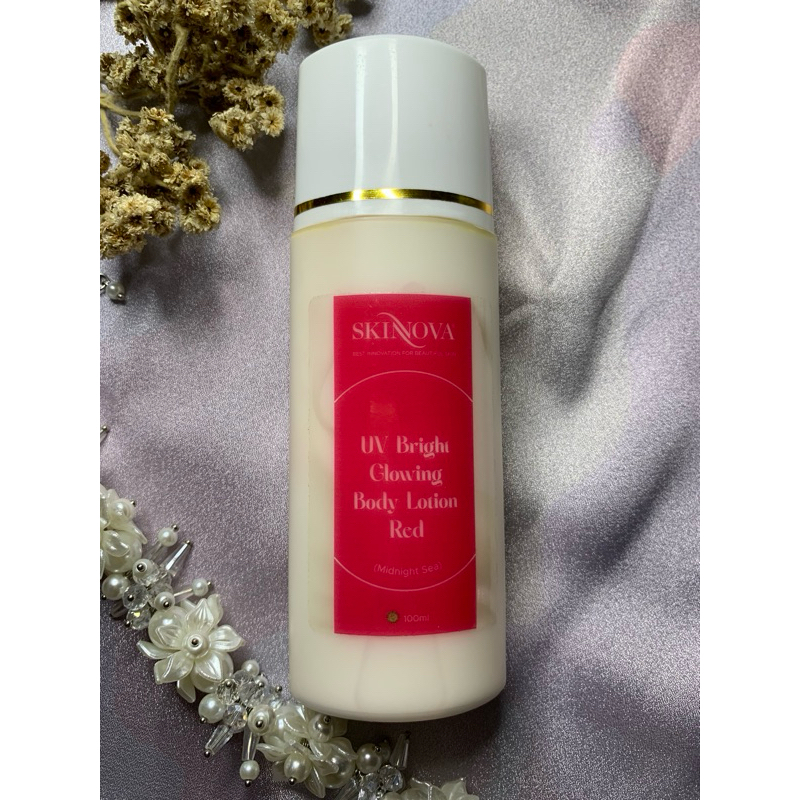 Jual Skinnova UV Bright Glowing Body Lotion Red (Midnight Sea) | Shopee ...
