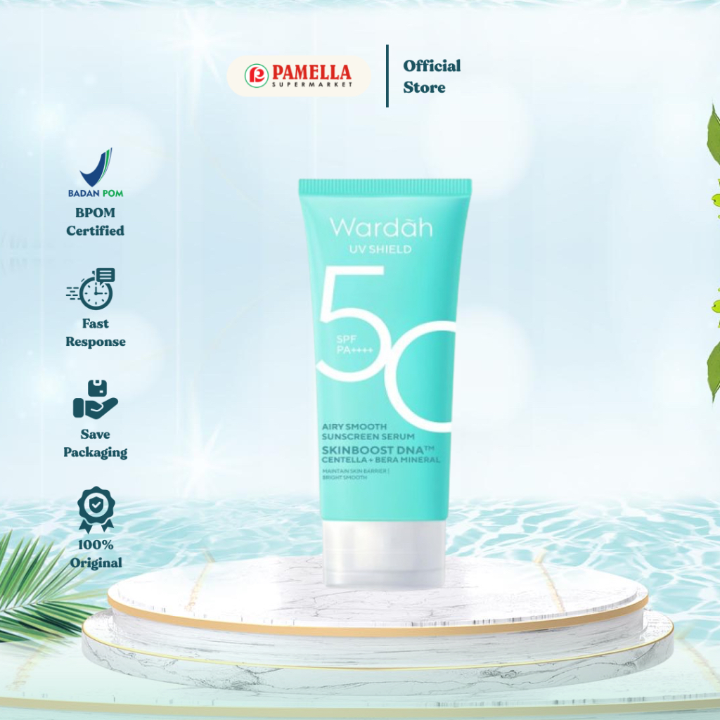 Jual Wardah UV Shield Airy Smooth Sunscreen Serum SPF 50 PA++++ 25ml ...