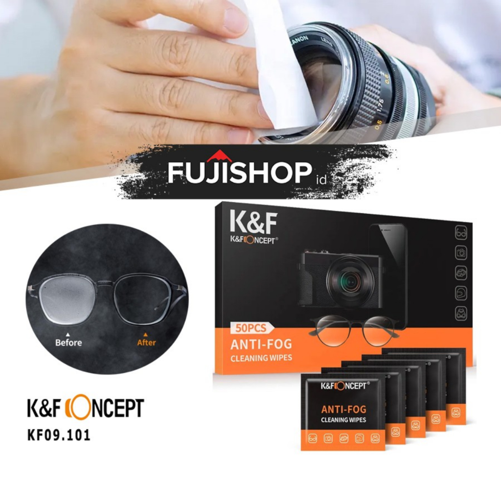 Jual KNF K&F Concept Lens Eyeglasses Cleaning Wipes - 50 pcs | Shopee Indonesia