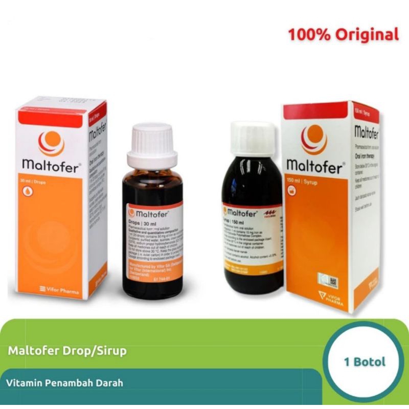 Jual Maltofer Syrup/Drop Sirup Zat Besi anti Anemia tambah darah ...