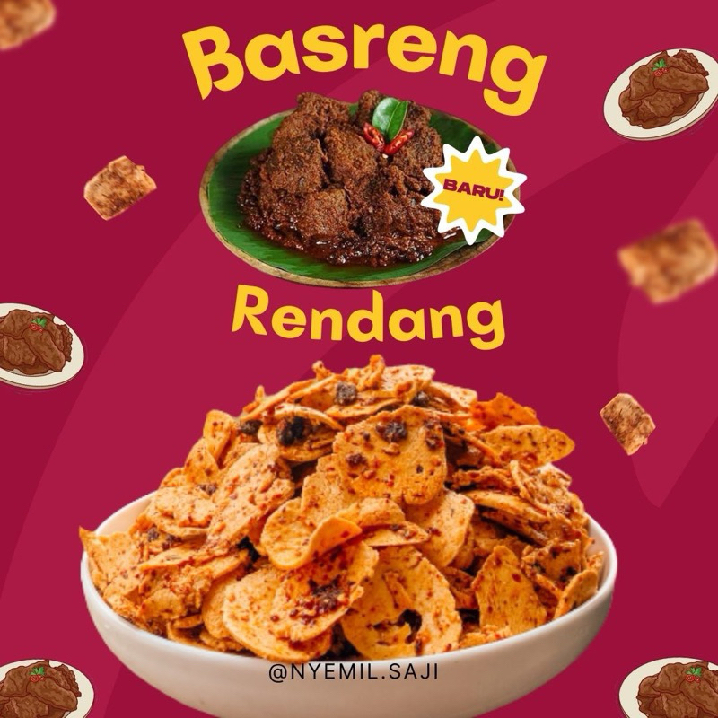 Jual Basreng Rendang Pouch 70gr by Nyemil.saji | Shopee Indonesia
