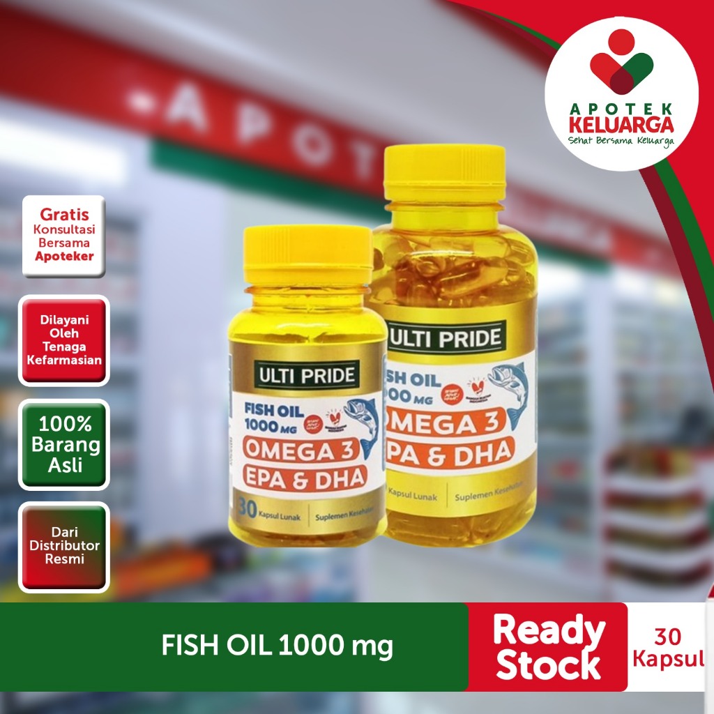 Jual ULTI PRIDE FISH OIL 1000 MG ISI 30 Capsul dan 100 Capsul | Shopee ...