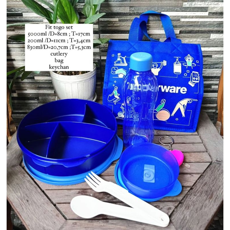 Jual FIT TO GO TUPPERWARE / 1SET BEKAL MAKAN | Shopee Indonesia