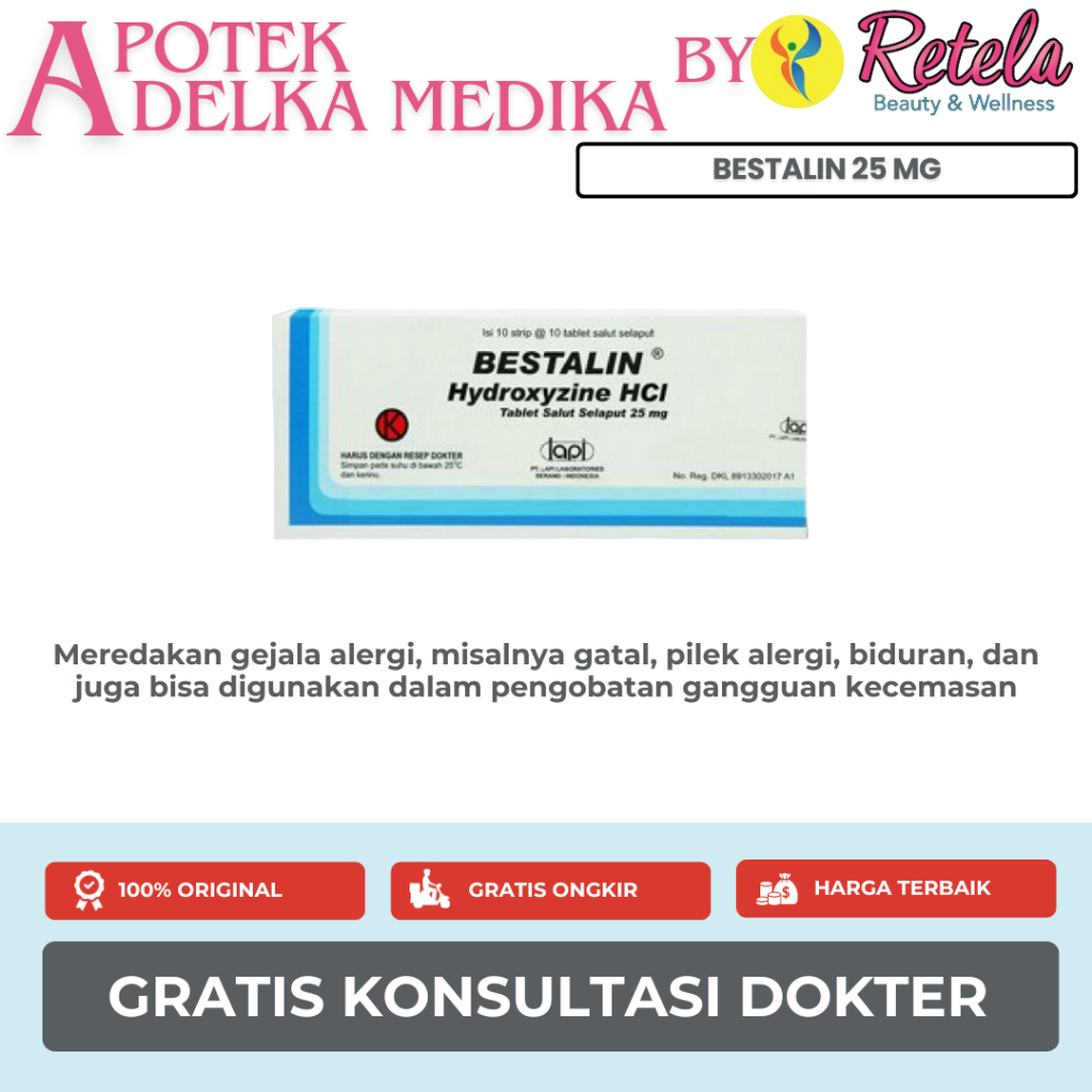 Jual Bestalin 25 mg 10 Tablet | Shopee Indonesia