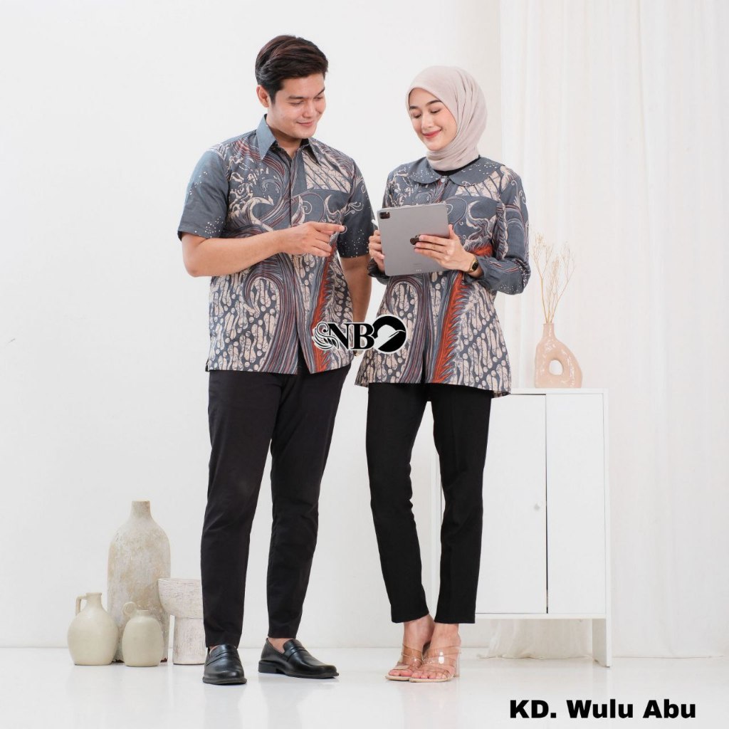 Jual Baju batik couple atasan blouse wanita dan kemeja pria lengan ...