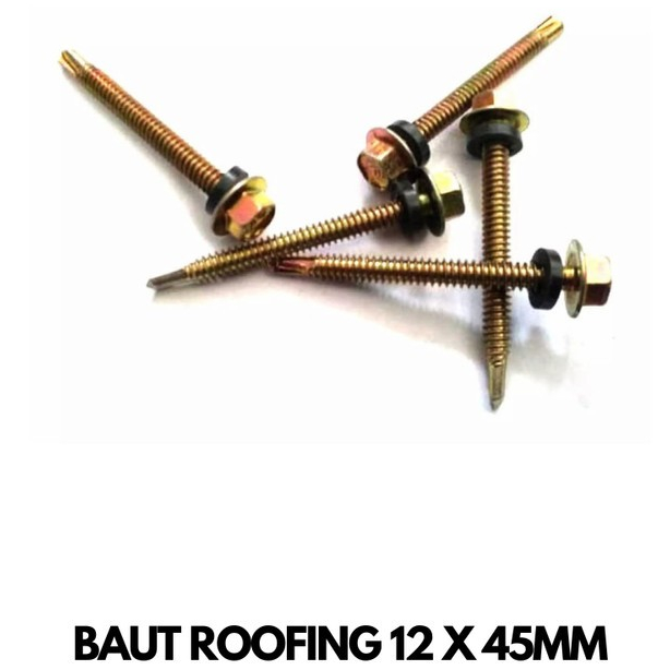 Jual Baut Roofing 12 x 45 PER 50PCS /BAUT ROOFING BAJA RINGAN/SEKRUP ...