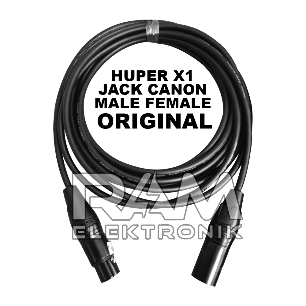 Jual Kabel Mic Huper X1 / X-1 Jack XLR Male To Socket Female 2 Meter ...