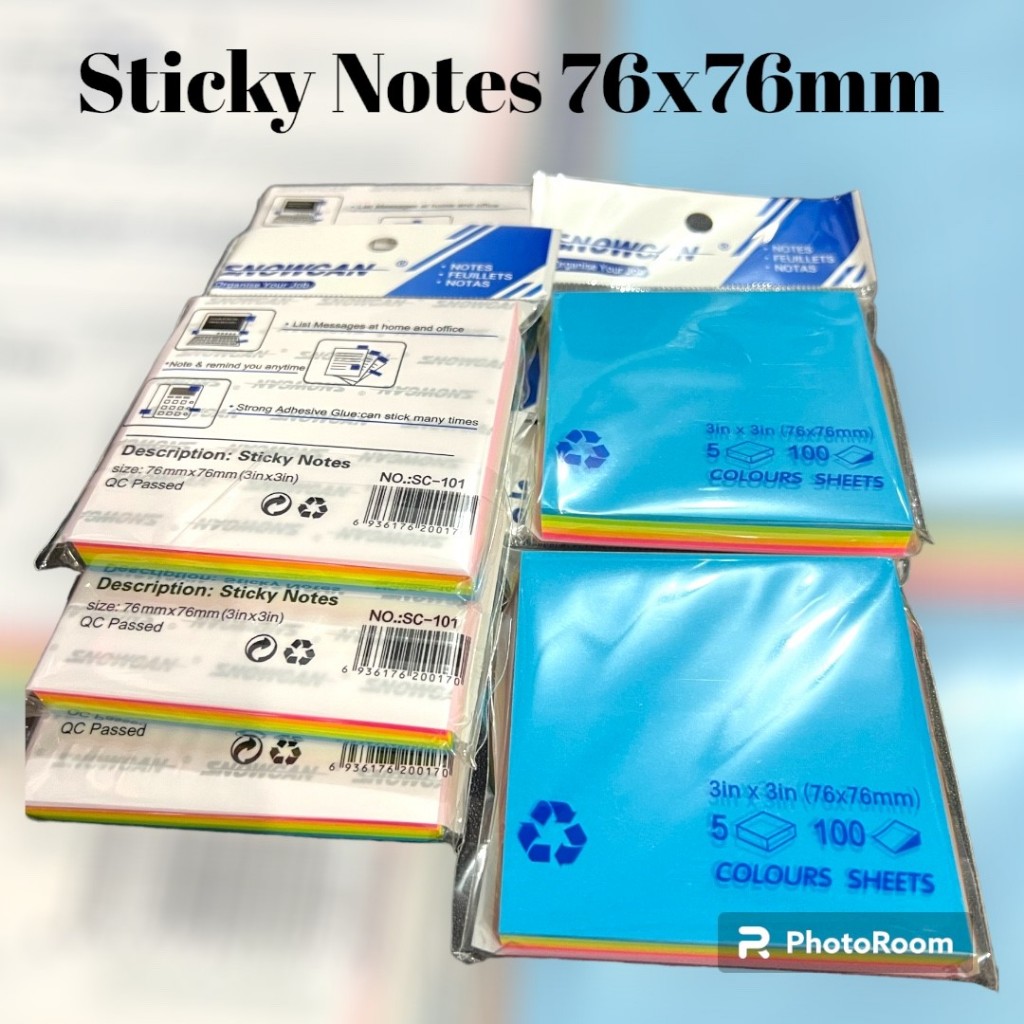 Jual Sticky Note / Kertas Memo / Memo Tempel Snowcan 76x76mm ( isi 100 ...