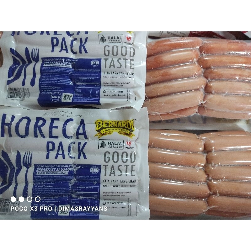 Jual SOSIS BERNARDI HORECA BREAKFAST SAUSAGE 500GR | Shopee Indonesia