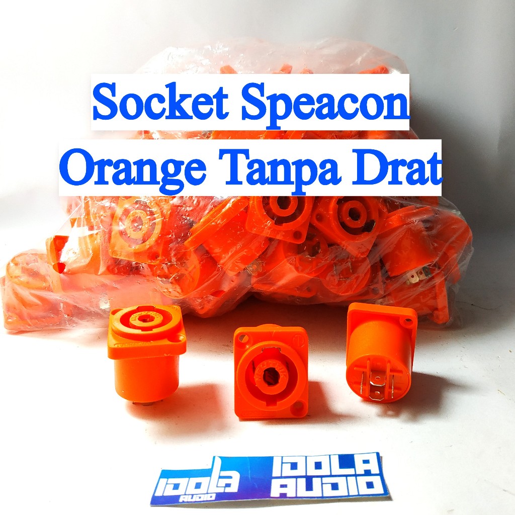 Jual Socket Speacon Orange Tanpa Drat | Soket Spikon Oren Non Drat ...