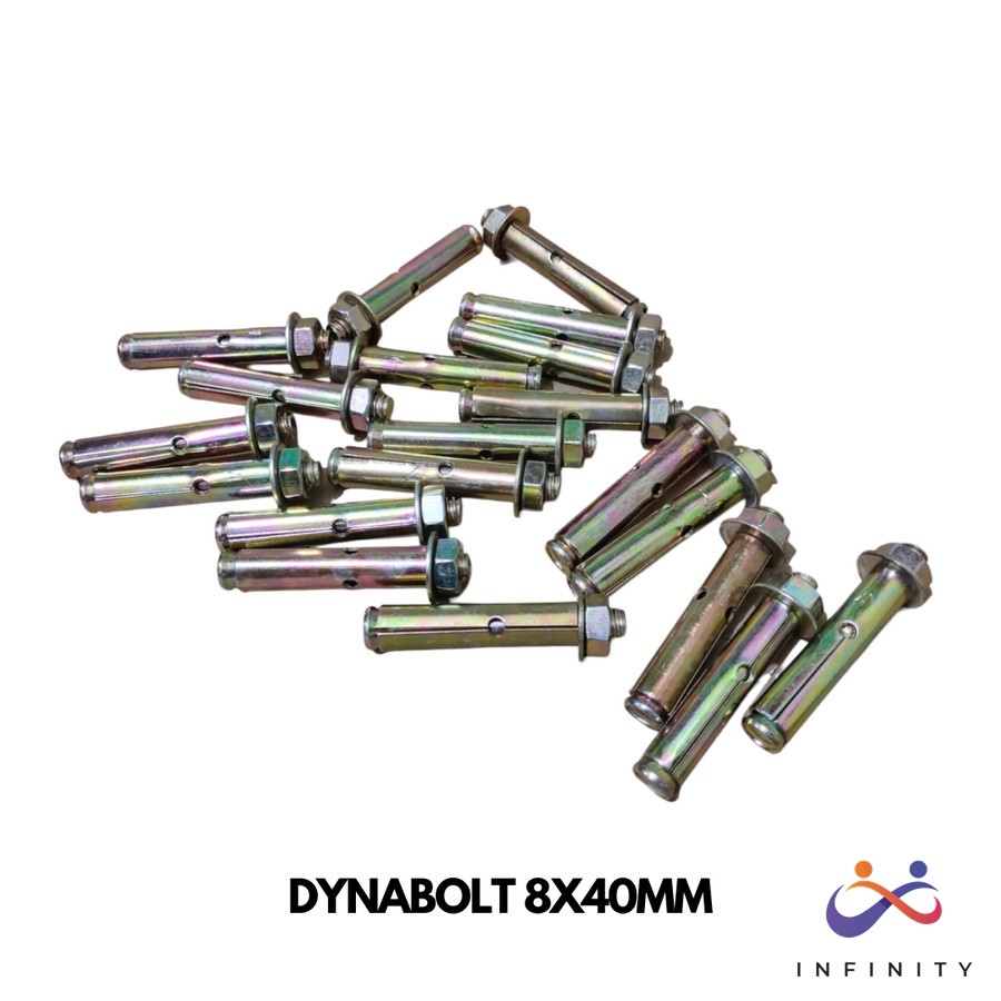 Jual 20 Pcs Dynabolt 8 x 40 Dinabolt Baut Beton Anchor Bracket Set 8x40 ...