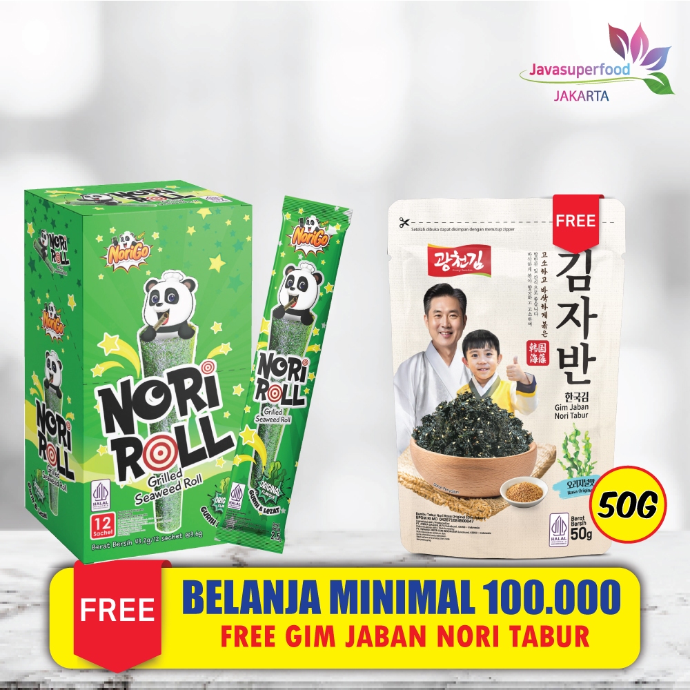 Jual Snack Nori Roll Grilled Seaweed Roll 1 box isi 12Pcs / Snack ...