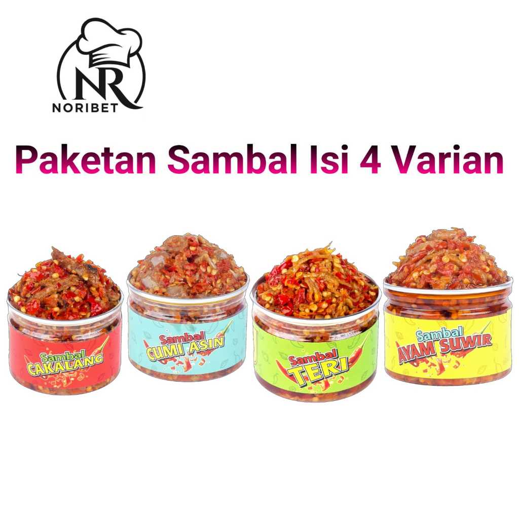 Jual NR Noribet Paket 4 Set Sambal Ikan Cakalang - Cumi Asin - Teri ...