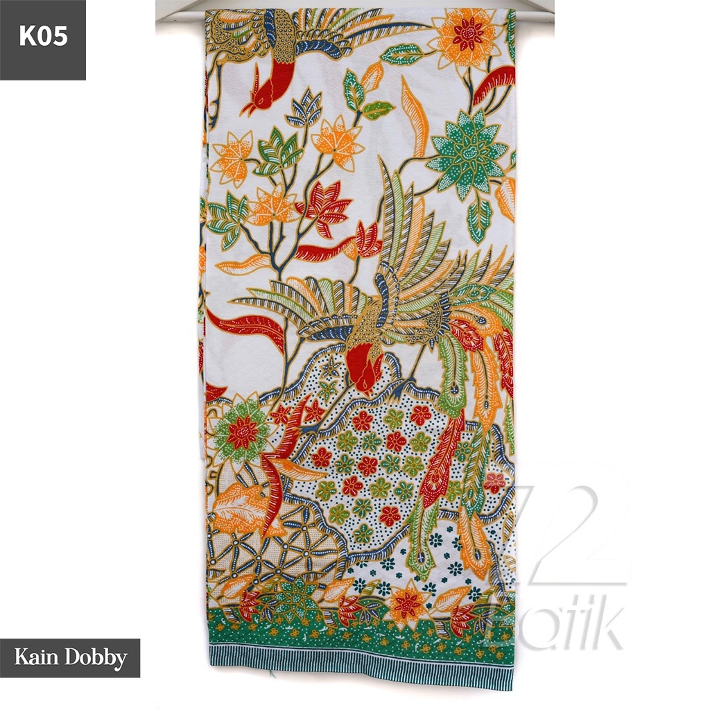Jual BAHAN BATIK PREMIUM Dobby Dobi Dobbi Dolbi Burung Warna Putih ...