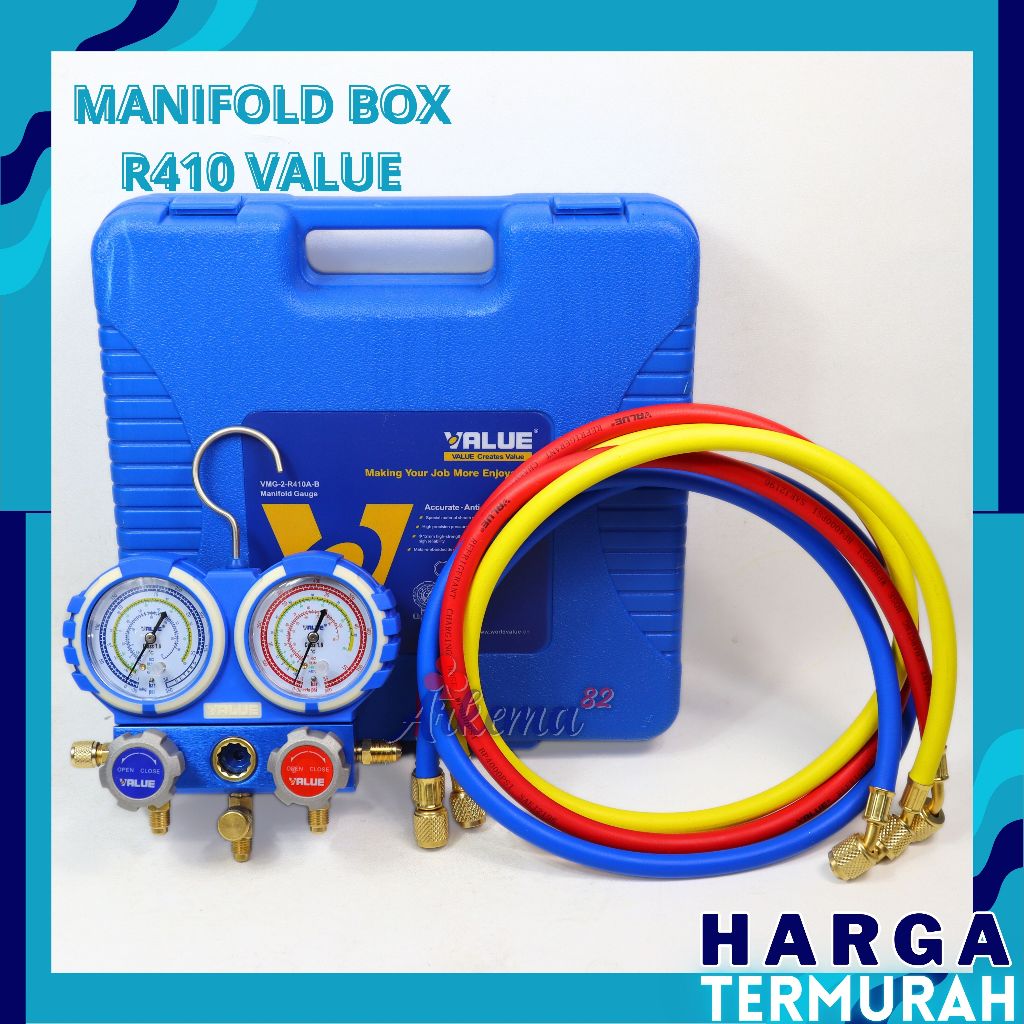Jual MANIFOLD DOUBLE SET R410 VALUE | MANIFOLD DOUBLE R410A VALUE VMG-2-R410A-B / MANIFOLD VALUE ...