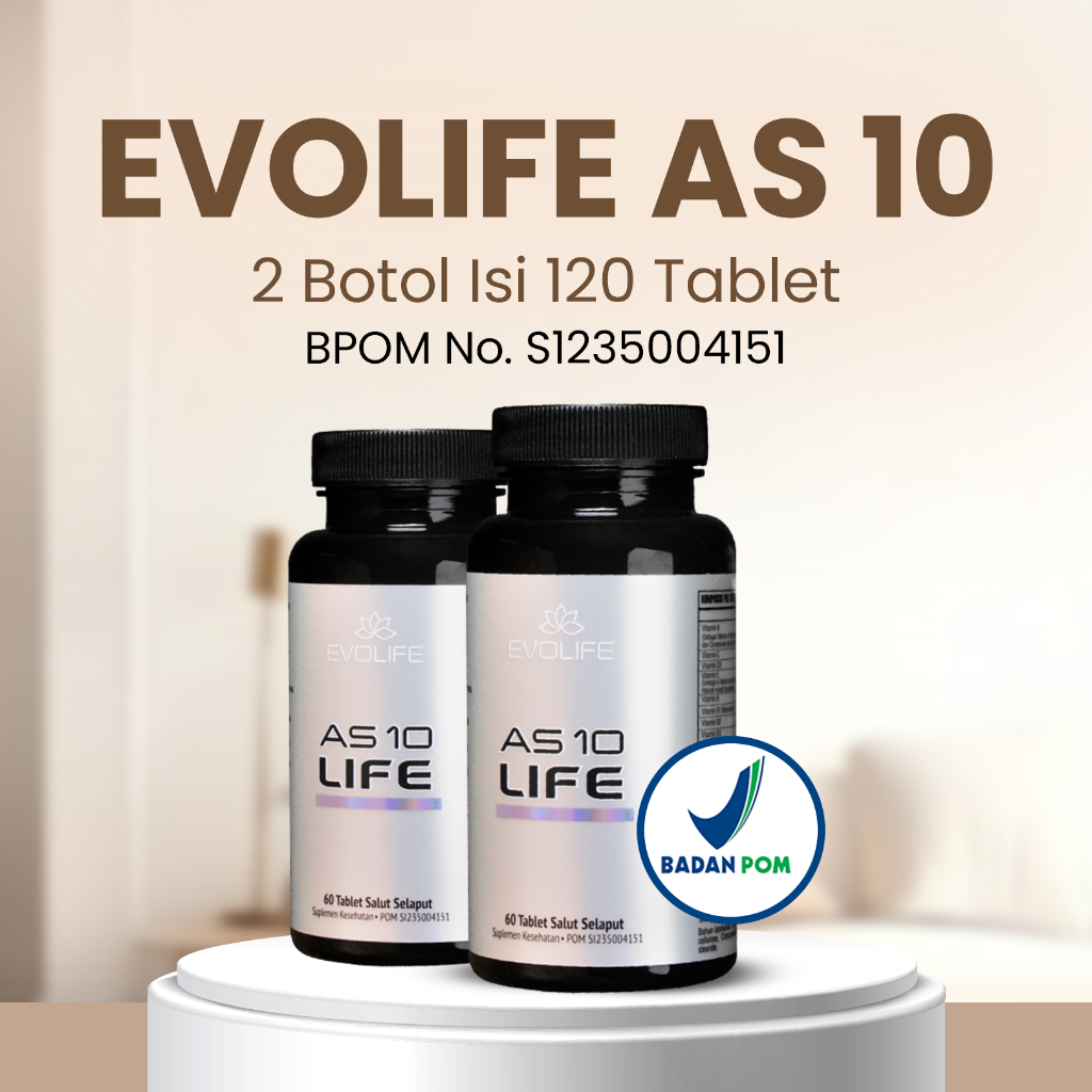 Jual Evolife AS10 Suplemen Antioksidan Multivitamin Plus Chelated Mineral BPOM FDA Astaxanthin ...
