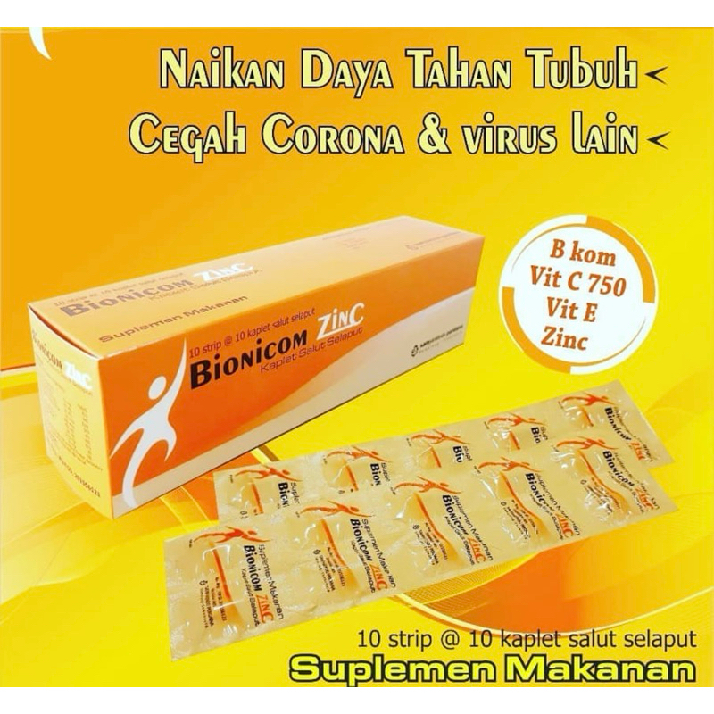 Jual Bionicom Zinc Multivitamin Strip isi 10 tablet | Shopee Indonesia