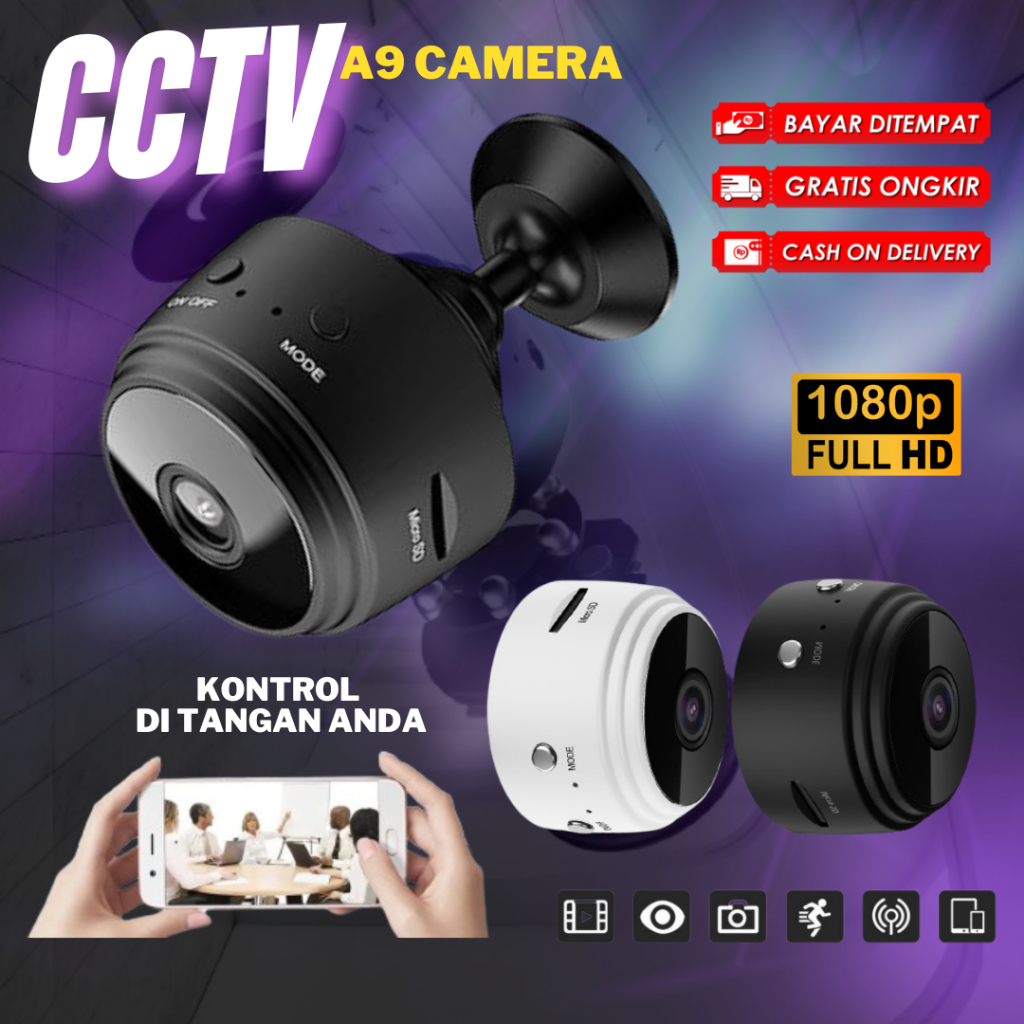 Jual CCTV Wireless A9 Mini Smart Camera Wifi HD 1080P Micro v380 Kamera ...
