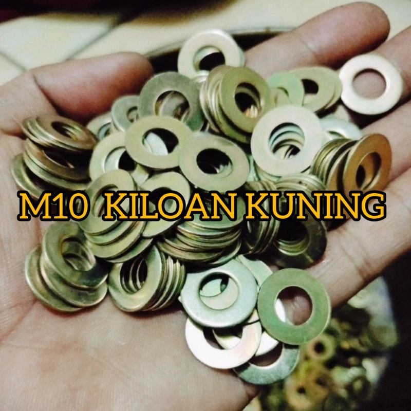 Jual RING PLATE M10 KILOAN RING PLATE M10 KUNING ( BAUT 14) ISI KURLEB ...