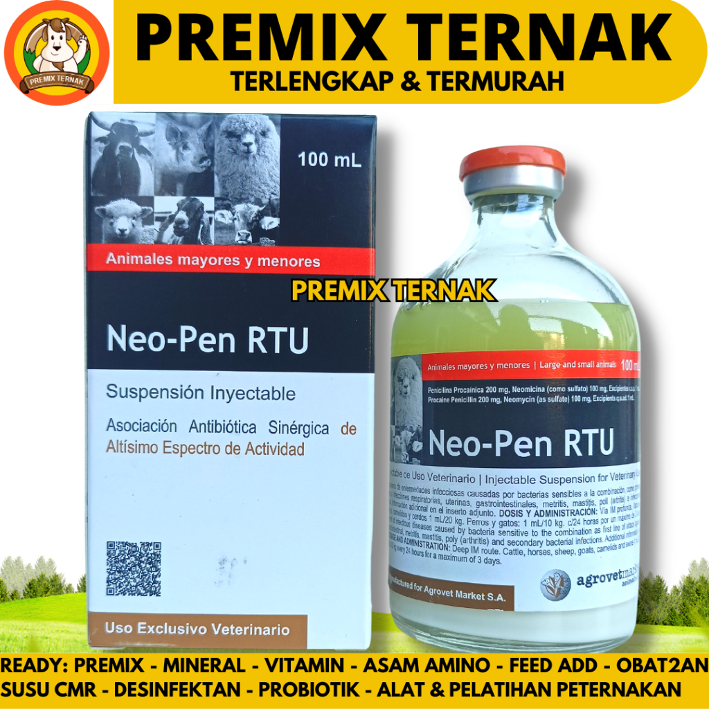 Jual NEO PEN RTU 100ML AGROVET - Antibiotik Hewan - Like Penstrep ...