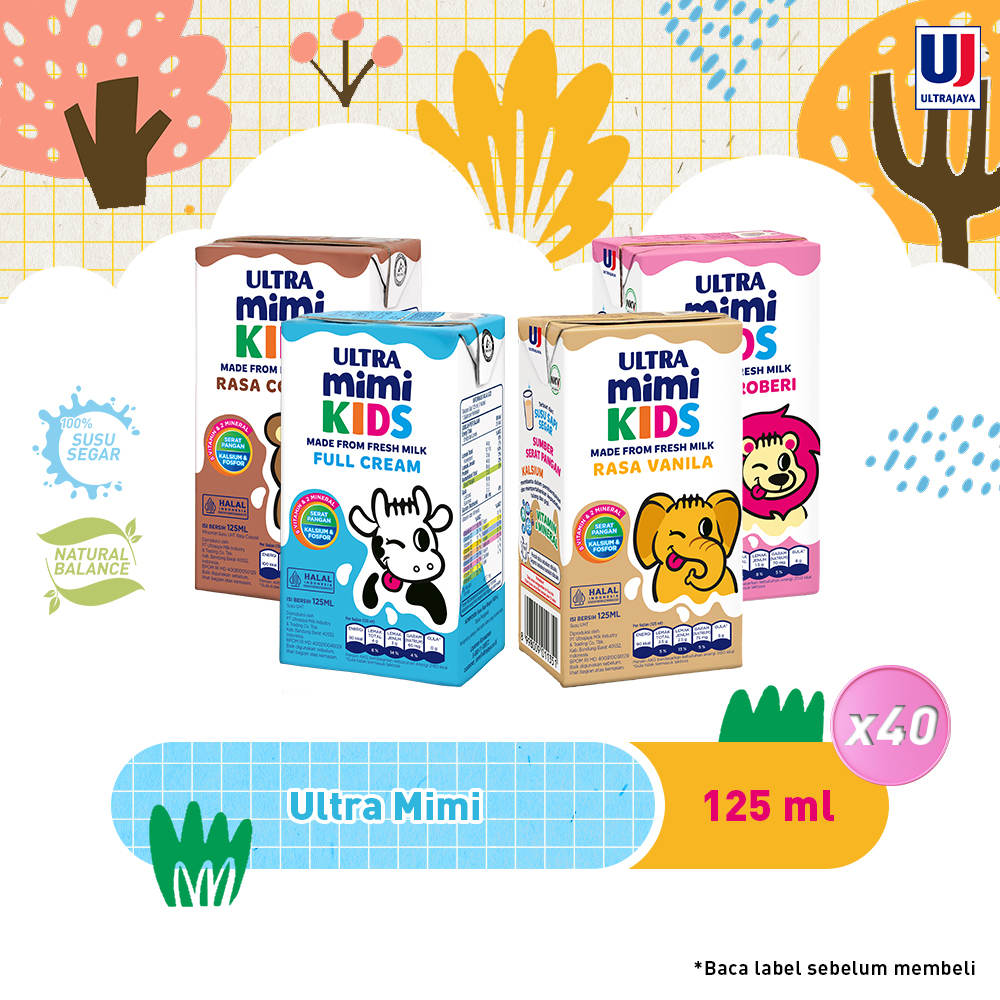 Jual Ultra Mimi/Reguler Susu UHT 125ml - 1 Dus isi 40 pcs - Pilihan ...