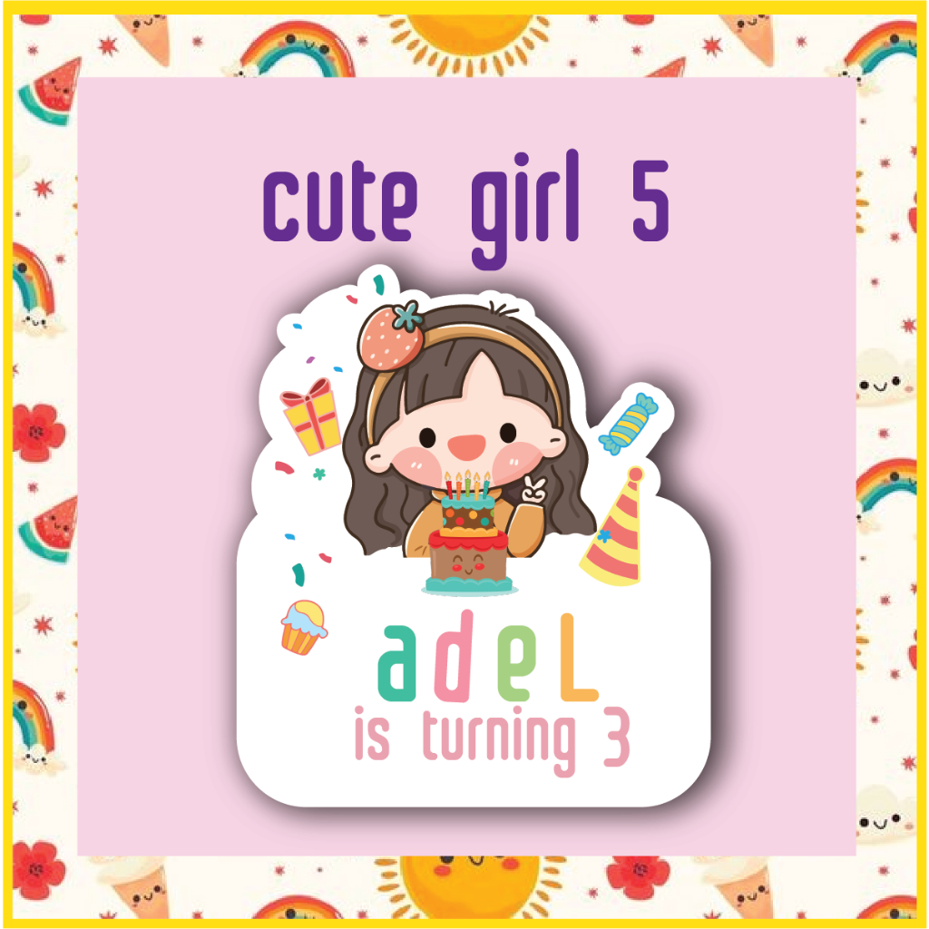 Jual Sticker Ulang Tahun Anak BOY and GIRL Sticker Bento Birthday ...