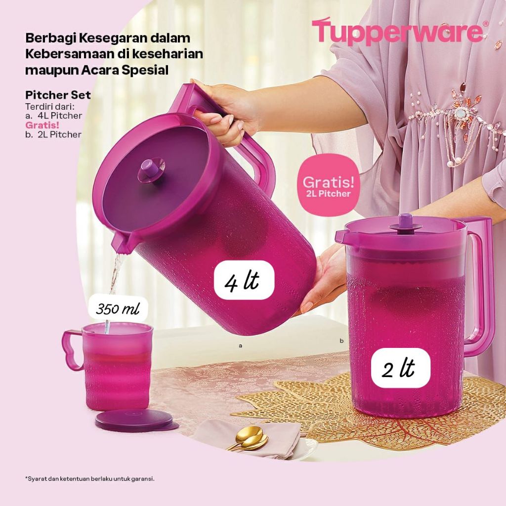 Jual Botol Air Kulkas Pitcher 2L / 4 L , Slim Line 2 L , 1 L , 350 ml ...