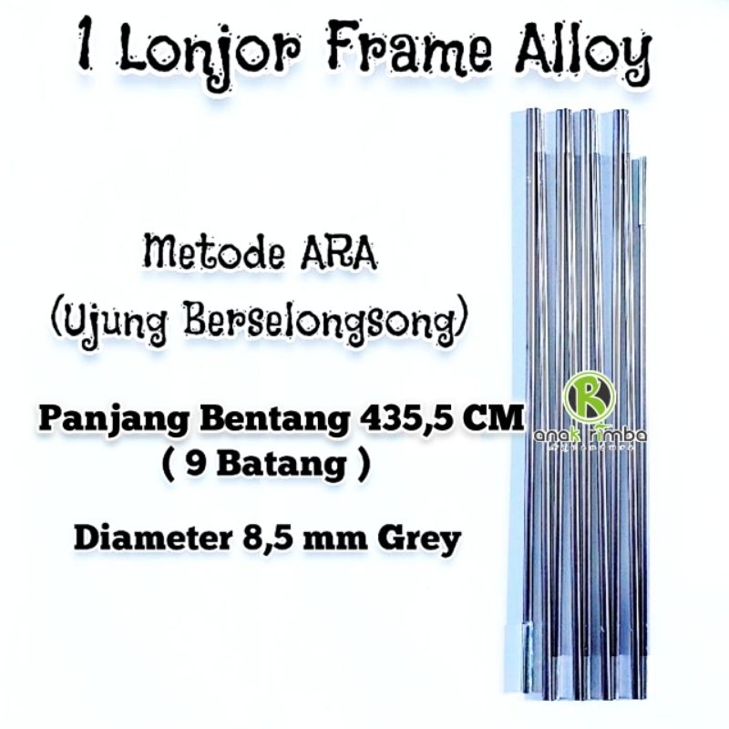 Jual LONJOR FRAME ALLOY 435,5 CM DIAMETER 8,5 mm FRAME TENDA DOME ...