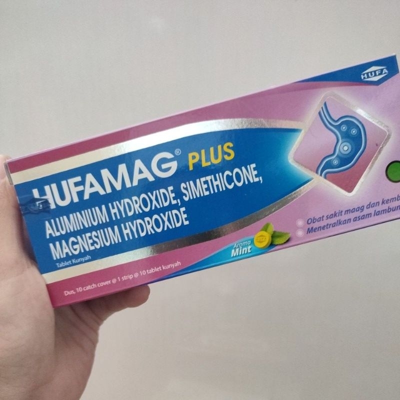 Jual HUFAMAG PLUS strip 10 tablet kunyah maag kembung asam lambung ...