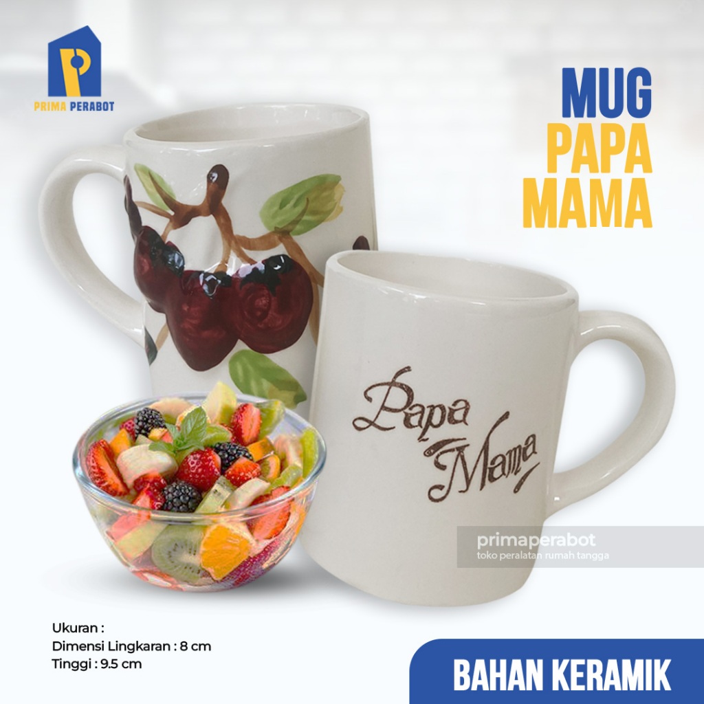 Jual Mug Set Papa Mama Strawberry Mug Keramik Set 2 Pcs | Shopee Indonesia