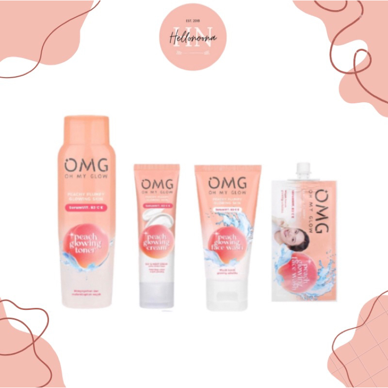 Jual OMG Oh My Glam Peach Glowing Series - Cream | Face Wash | Toner ...