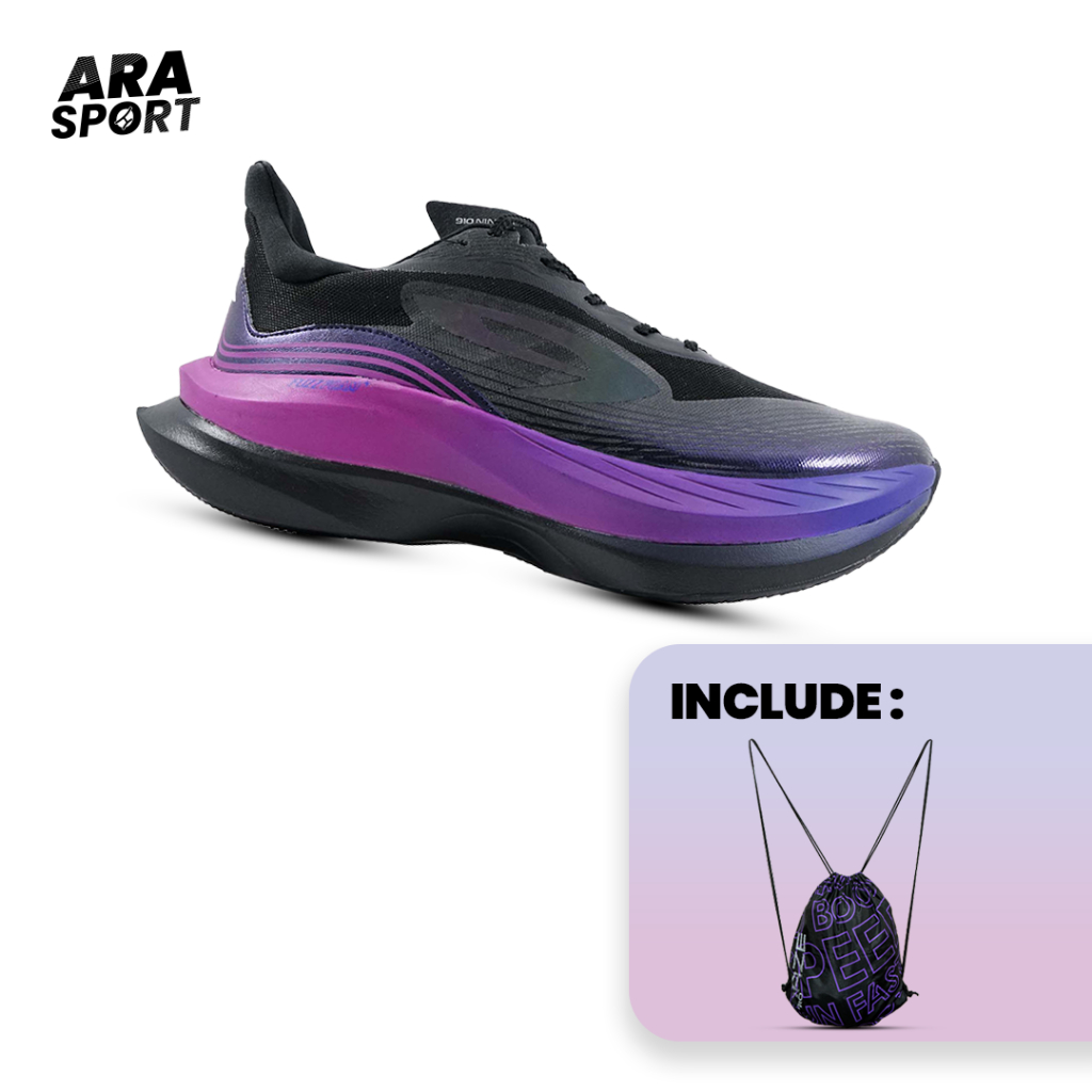 Jual SEPATU LARI 910 ORIGINAL HAZE PRO DWP - HITAM/UNGU | Shopee Indonesia
