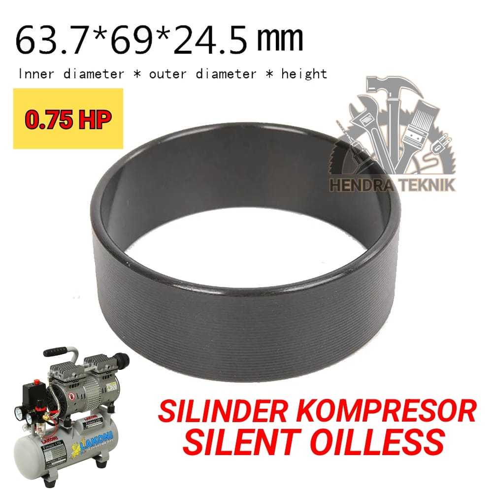 Jual SILINDER PISTON KOMPRESOR OILLESS 3/4HP SILENT SPAREPART CYLINDER ...