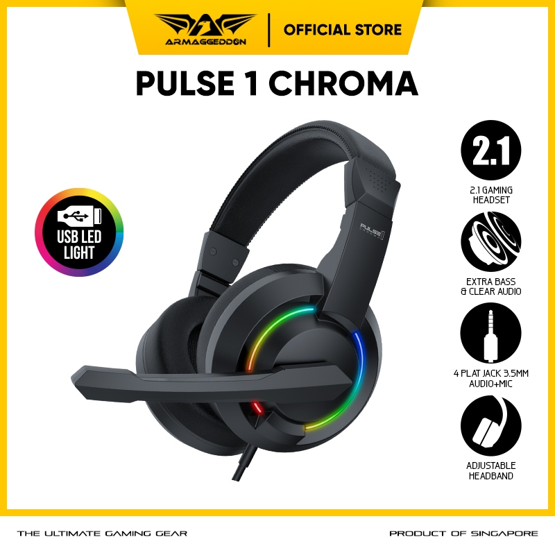 Jual Headphone Gaming Armaggeddon Pulse 1 Chroma 2.1 Gaming Headset ...