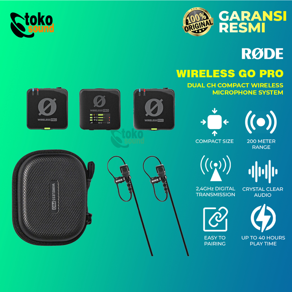 Jual Rode Wireless PRO - 2 Channel Wireless Microphone System | Shopee ...