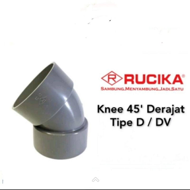 Jual Keni Polos 45° Rucika/Pralon 2"/21/2"/3"/4"Inch D-DL PVC 45° Derajat/Elbow | Shopee Indonesia