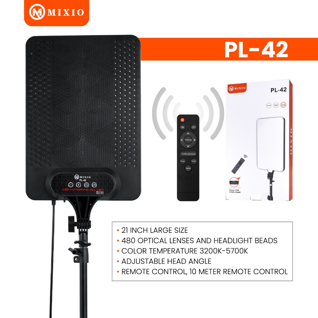 Jual MIXIO PL42 Lampu Foto LED Video Light LIVE STREAMING Ringlight 21 ...