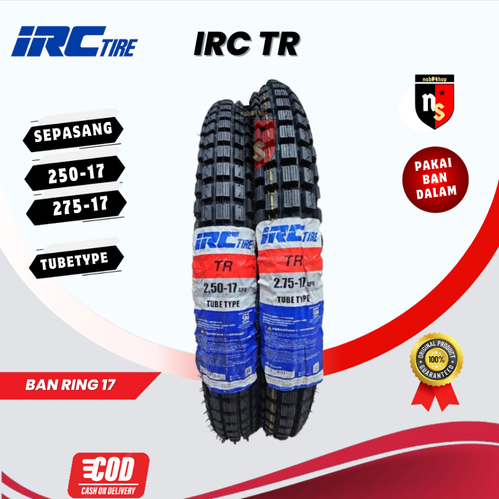Jual Ban Motor IRC TR Trail Ring 17 250 275 300 Supra Revo Blade Vega ...