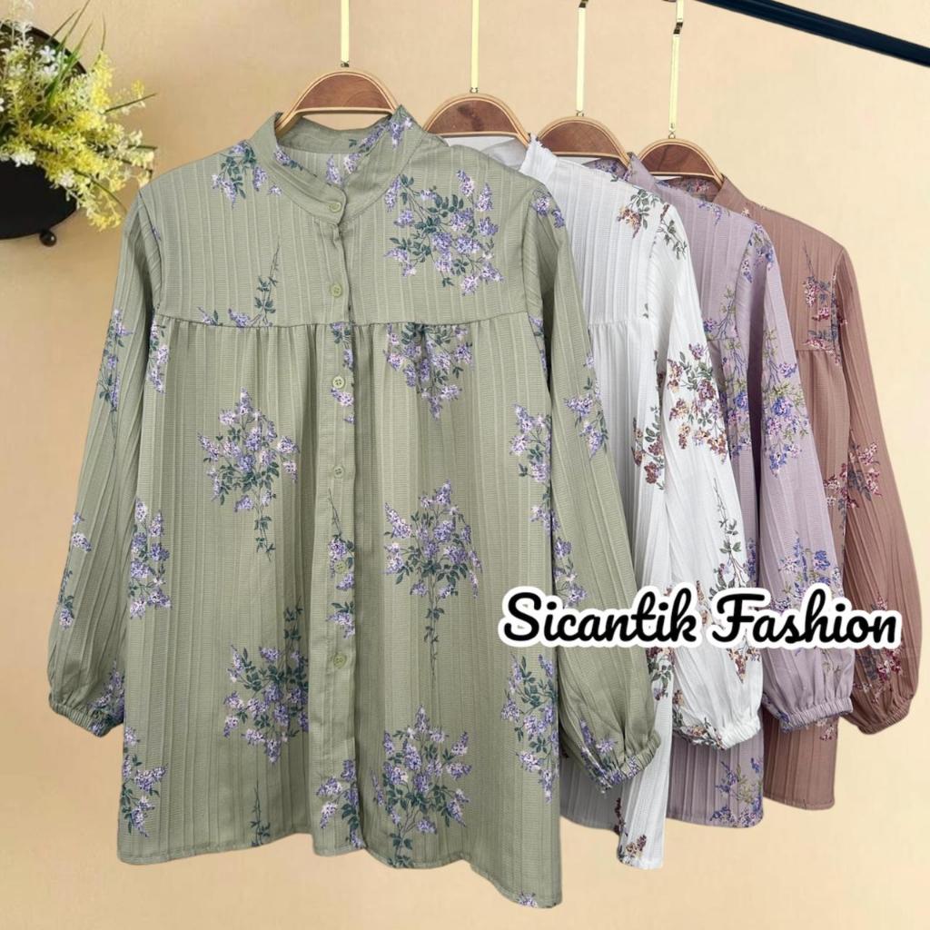 Jual FLOWER BLOUSE KOREAN STYLE / FLORAL BLOUSE MOTIF BUNGA / OLLA ...