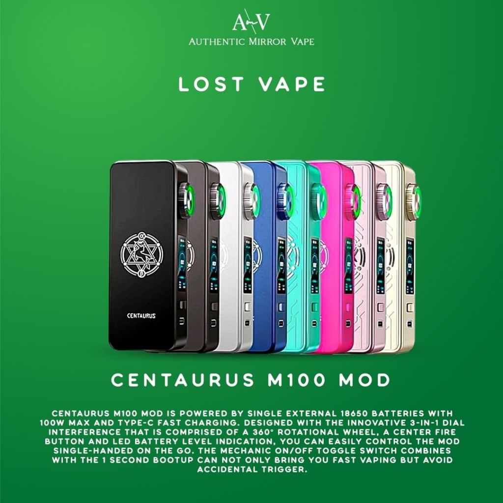 Jual Centaurus M100 100W 18650 MOD ONLY by Lost Vape - DR | Shopee Indonesia