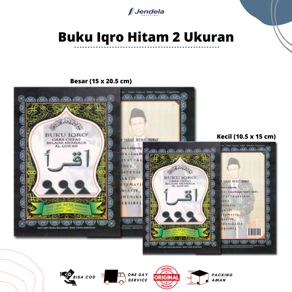Jual Iqro Hitam CD dan HVS (Ukuran Kecil & Besar) - Iqro Anak | Shopee ...