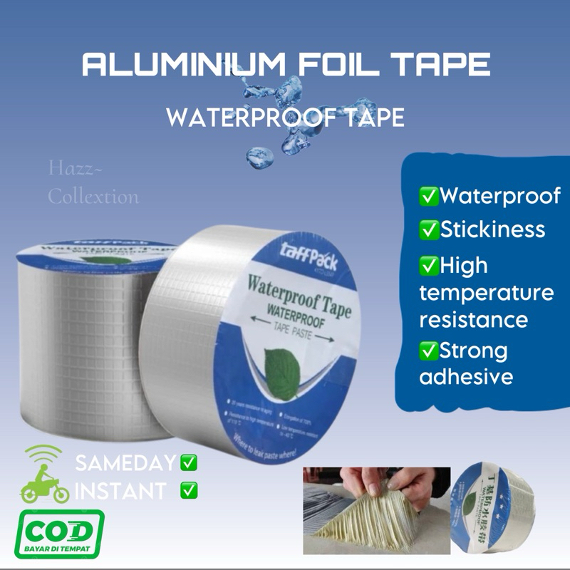 Jual ALUMINIUM FOIL TAPE SUPER WATERPROOF TAHAN PANAS Lakban Serbaguna Lakban Anti Bocor Butyl ...