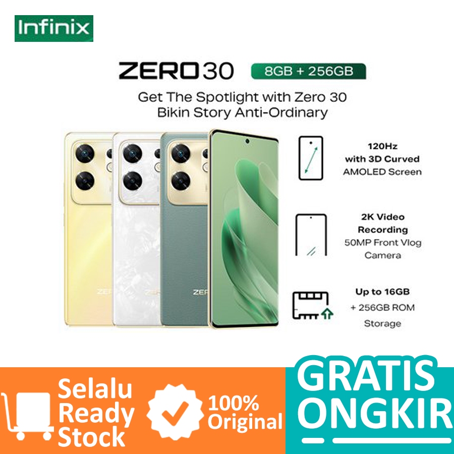Jual INFINIX ZERO 30 5G & 4G RAM 12GB/256GB & 8GB/256GB GARANSI RESMI | Shopee Indonesia