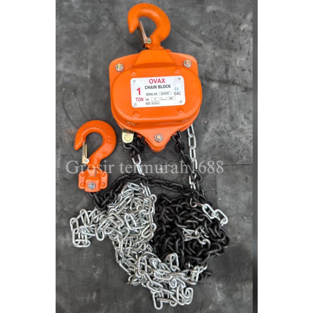 Jual Chain Block / Takel 1 Ton x 3 Meter OVAX / Takel 5 Ton x 3 Meter | Shopee Indonesia