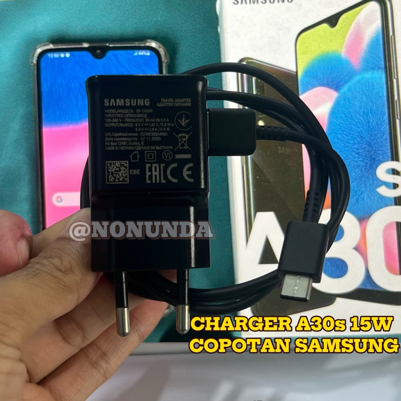 Jual CHARGER ORIGINAL SAMSUNG A30S 15 WATT BAWAAN HP FAST CHARGING TIPE ...