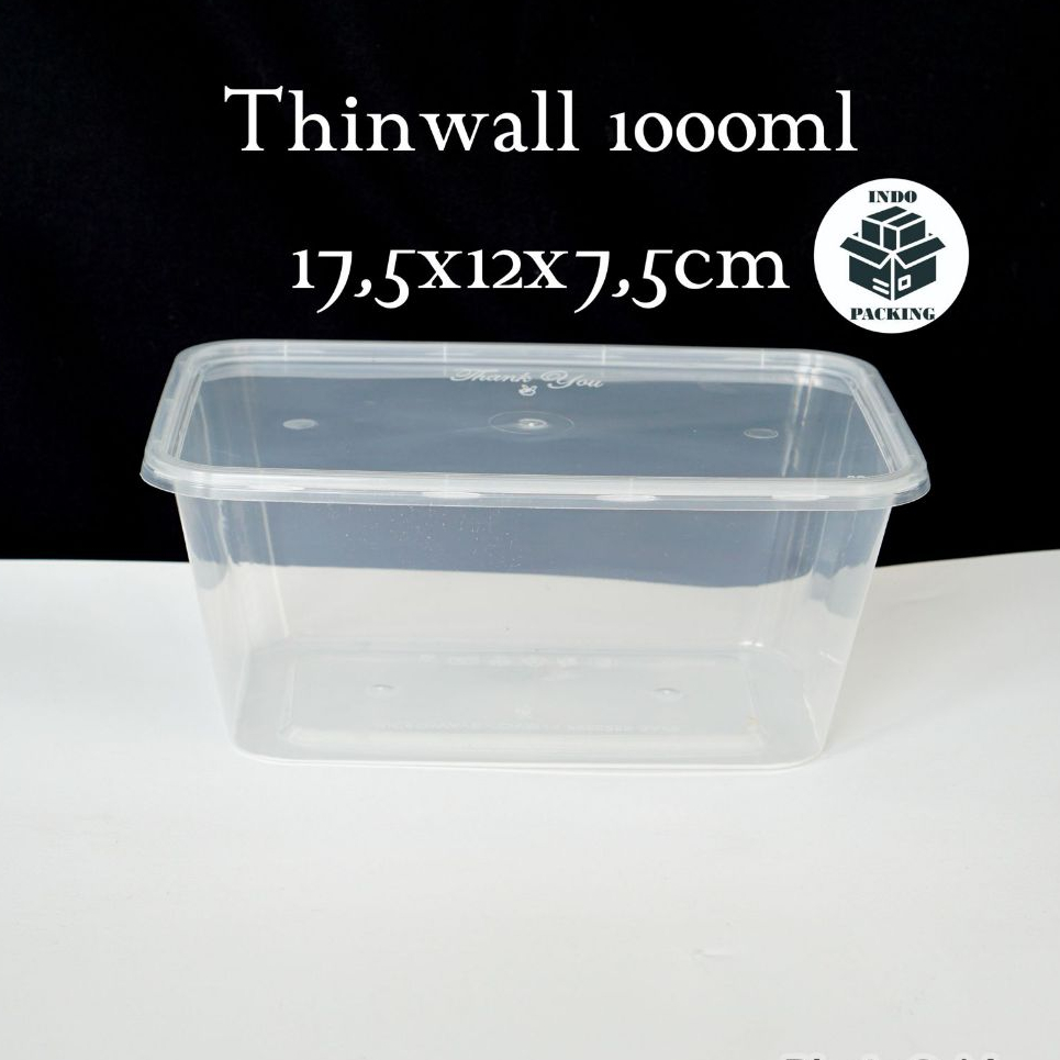 Jual (isi 25) Thinwall Kotak Victory 1000ml / Toples 1liter 1000 ml / Toples Plastik Tempat ...